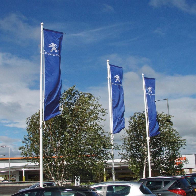 Commercial Glassfibre Flagpoles - UK manufactured