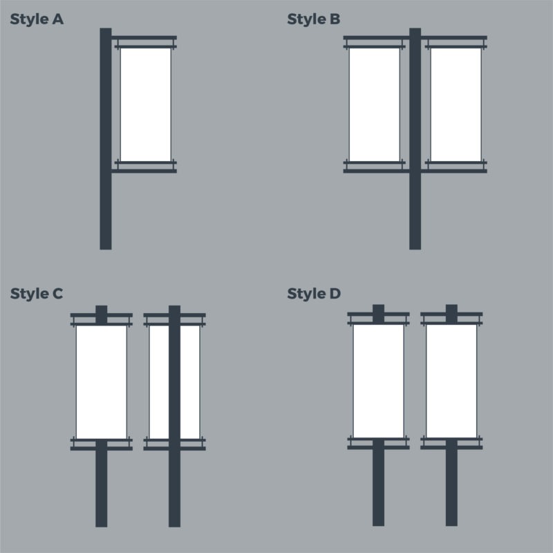 Ground Mounted Banner Pole - Harrison Flagpoles