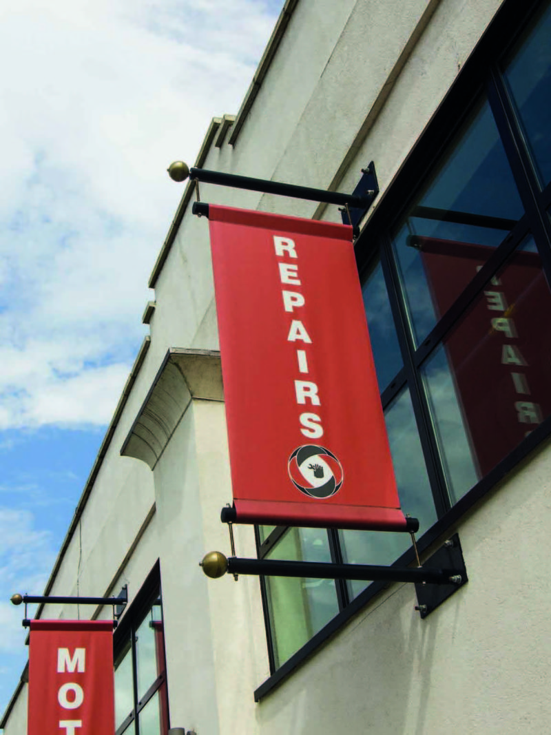 Wall Mounted Banner Pole - Harrison Flagpoles - UK