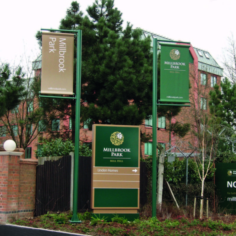 Ground Mounted Banner Pole - Harrison Flagpoles