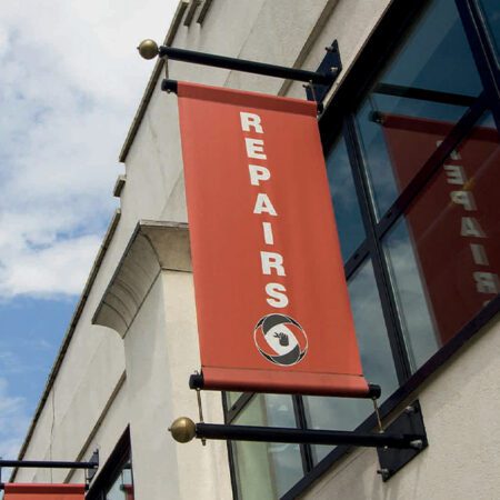 About our wall-mounted banner poles - Harrison Flagpoles